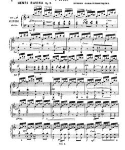 Jean-Henri Ravina etudes exercises transcriptions sheet music