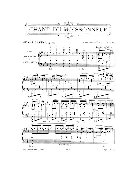 Jean-Henri Ravina etudes exercises transcriptions sheet music