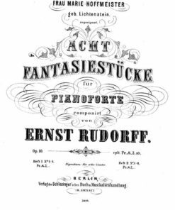 Ernst Rudorff Impromptu Variations Cadenzas Etudes sheet music