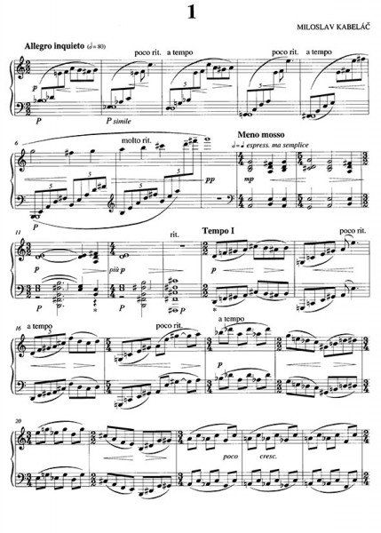 Miloslav Kabelac piano sheet music