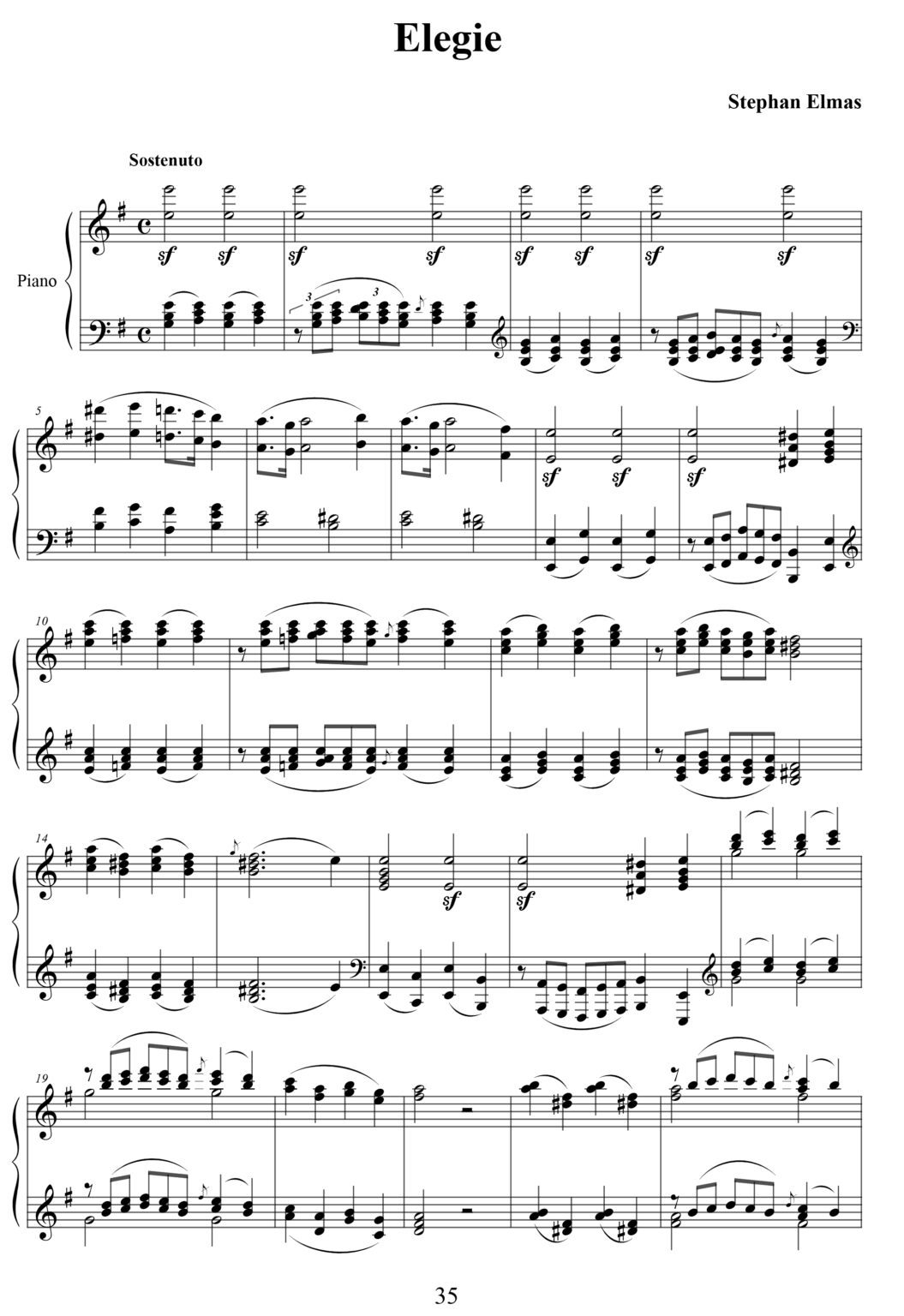 Elmas, Stéphan - Pianorarescores