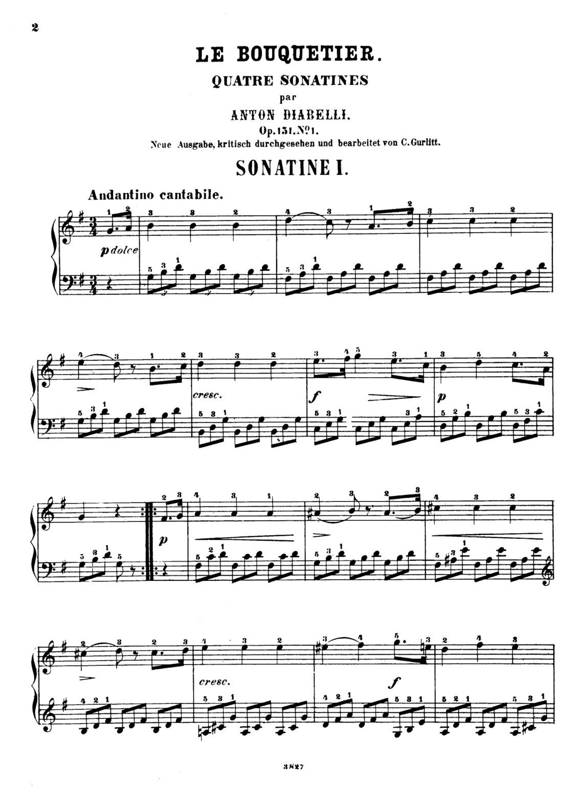 Diabelli, Antonio - Pianorarescores