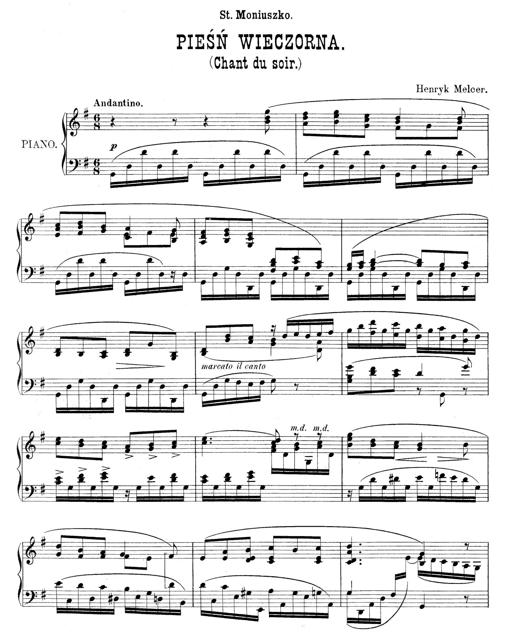 Melcer-Szczawiński, Henryk - Pianorarescores