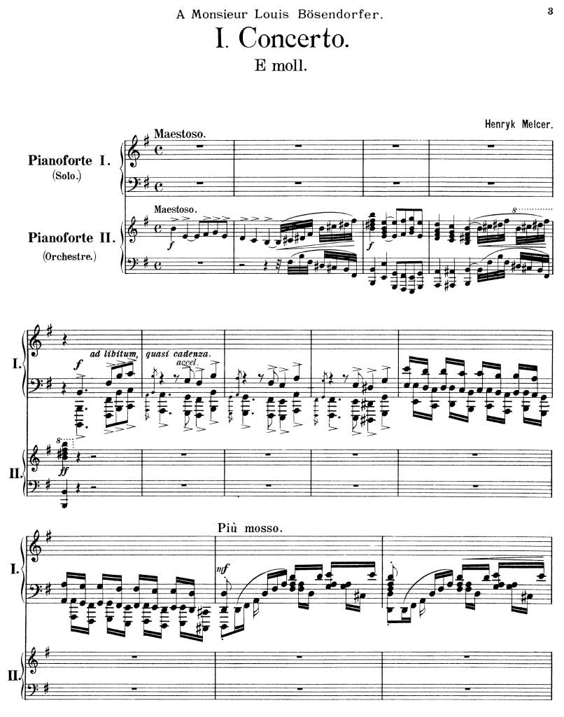 Melcer-Szczawiński, Henryk - Pianorarescores