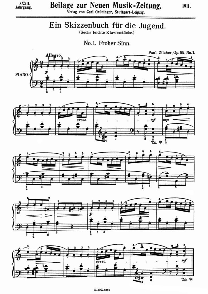 Zilcher, Paul - Pianorarescores