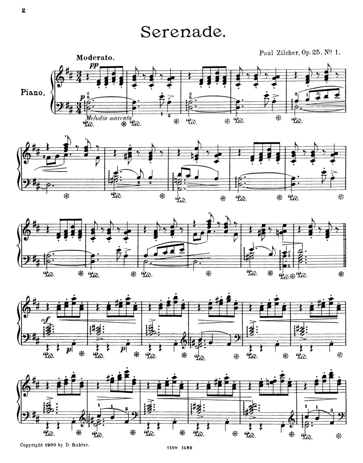 Zilcher, Paul - Pianorarescores