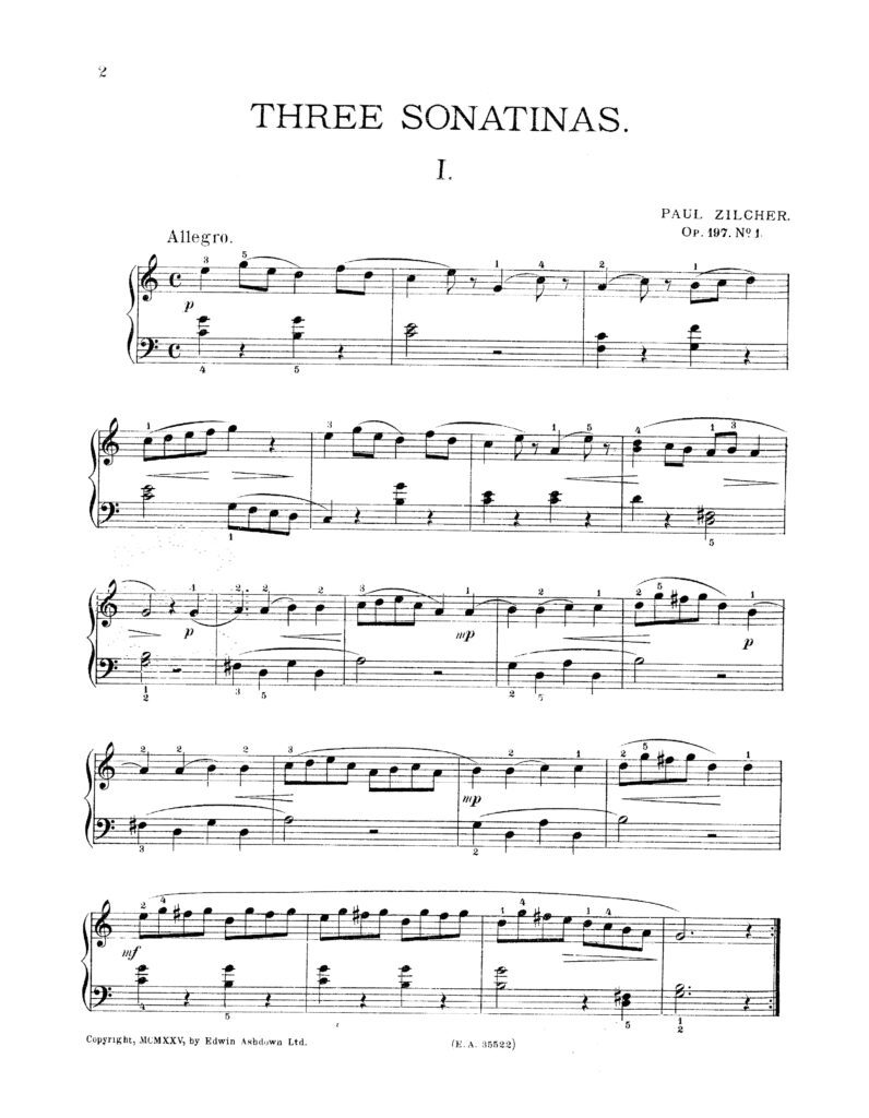 Zilcher, Paul - Pianorarescores