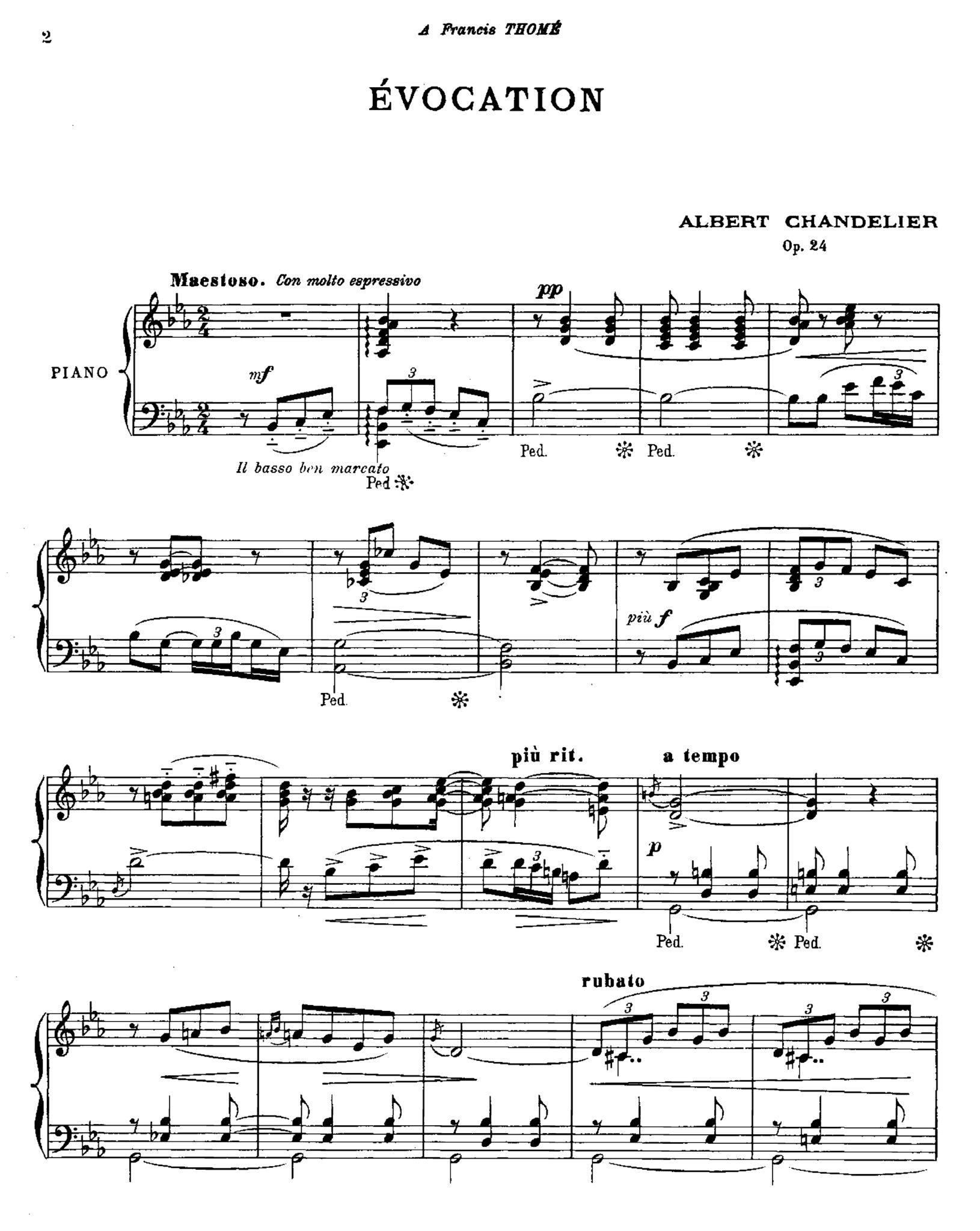 Chandelier, Albert - Pianorarescores