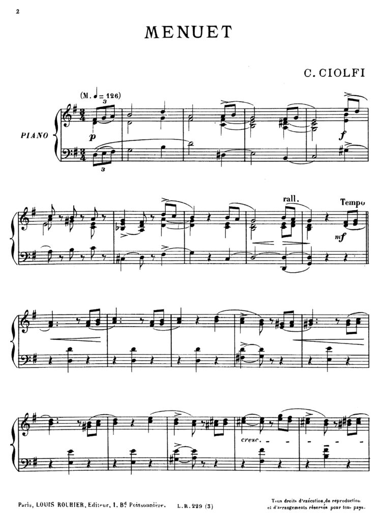 Ciolfi, Cécile - Pianorarescores