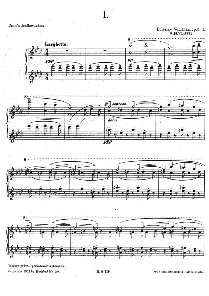 Vomacka, Boleslav - Pianorarescores
