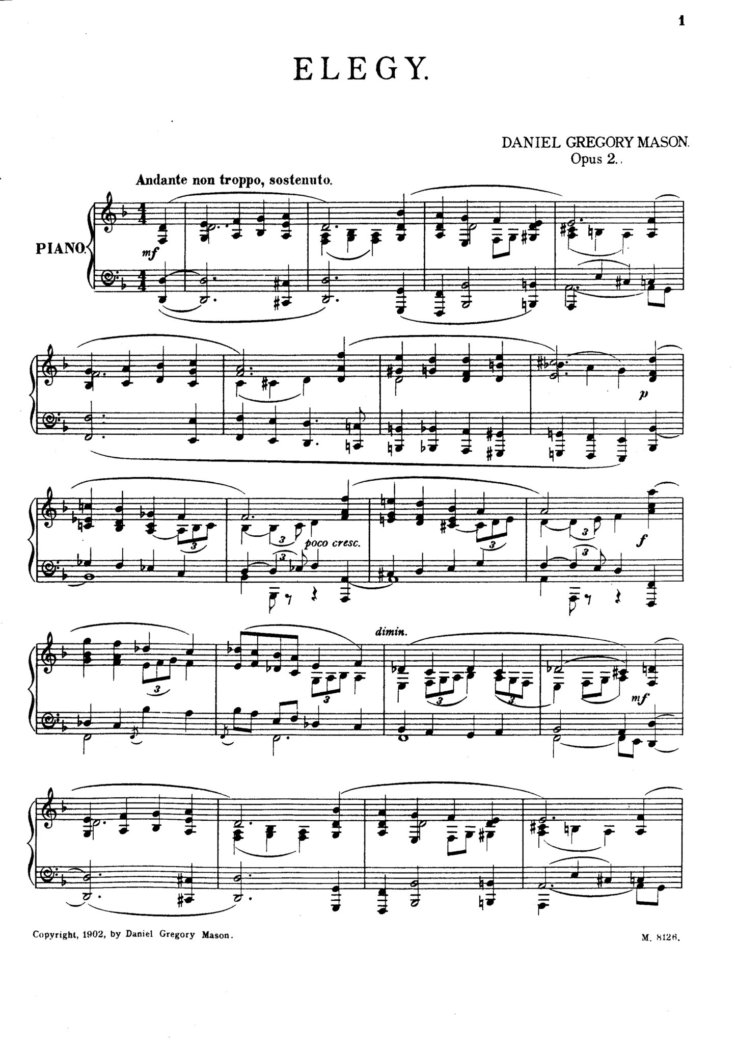 Mason, Daniel Gregory - Pianorarescores