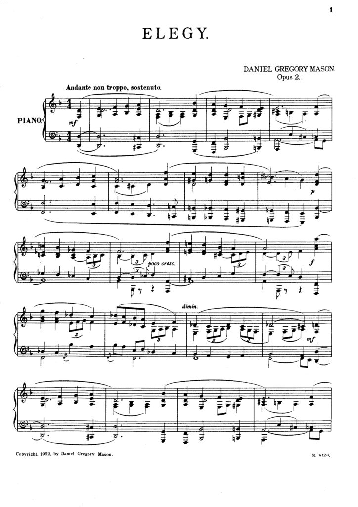 Mason, Daniel Gregory - Pianorarescores