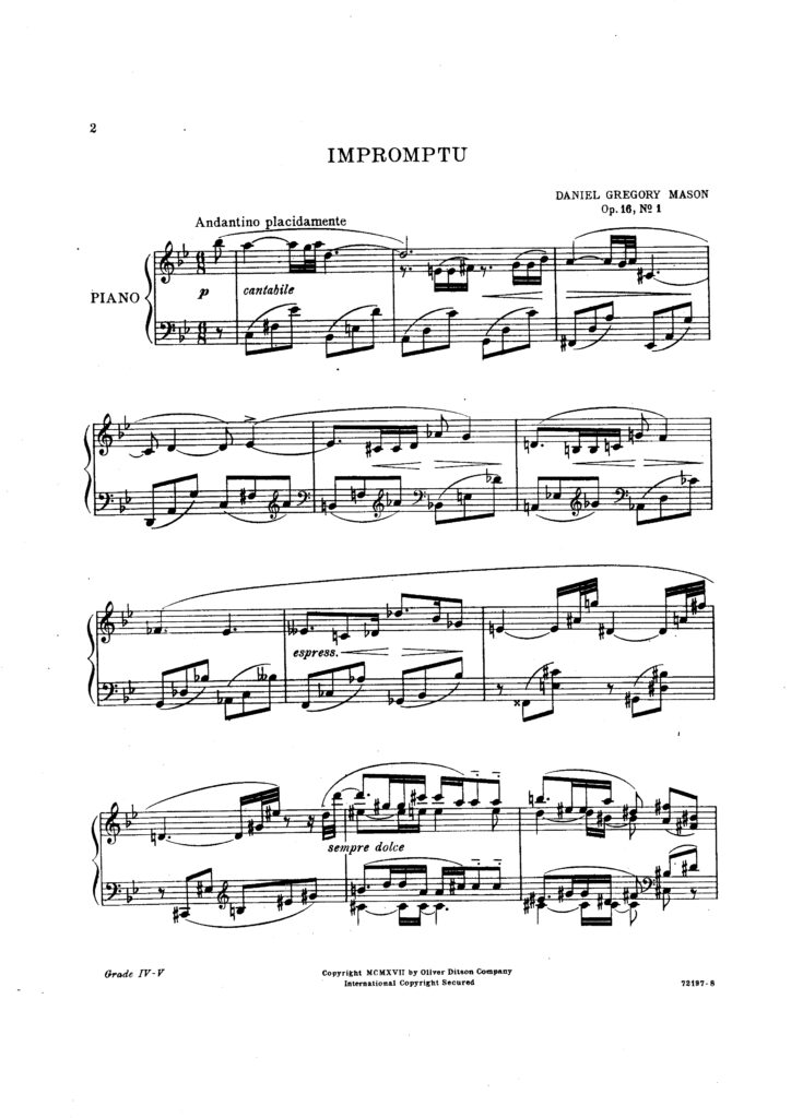 Mason, Daniel Gregory - Pianorarescores