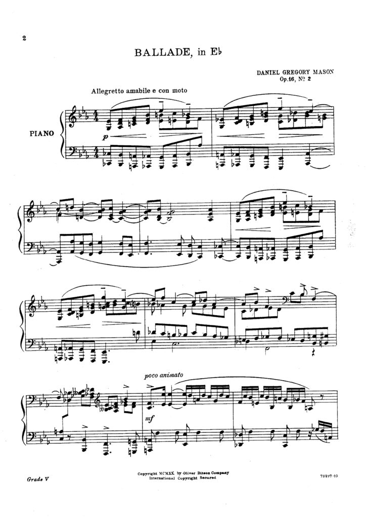 Mason, Daniel Gregory - Pianorarescores