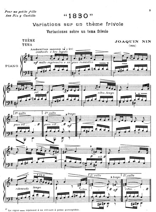 Joaquin Nin-Culmell piano sheet mu