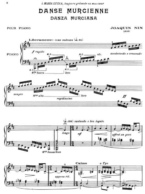 Joaquin Nin-Culmell piano sheet mu